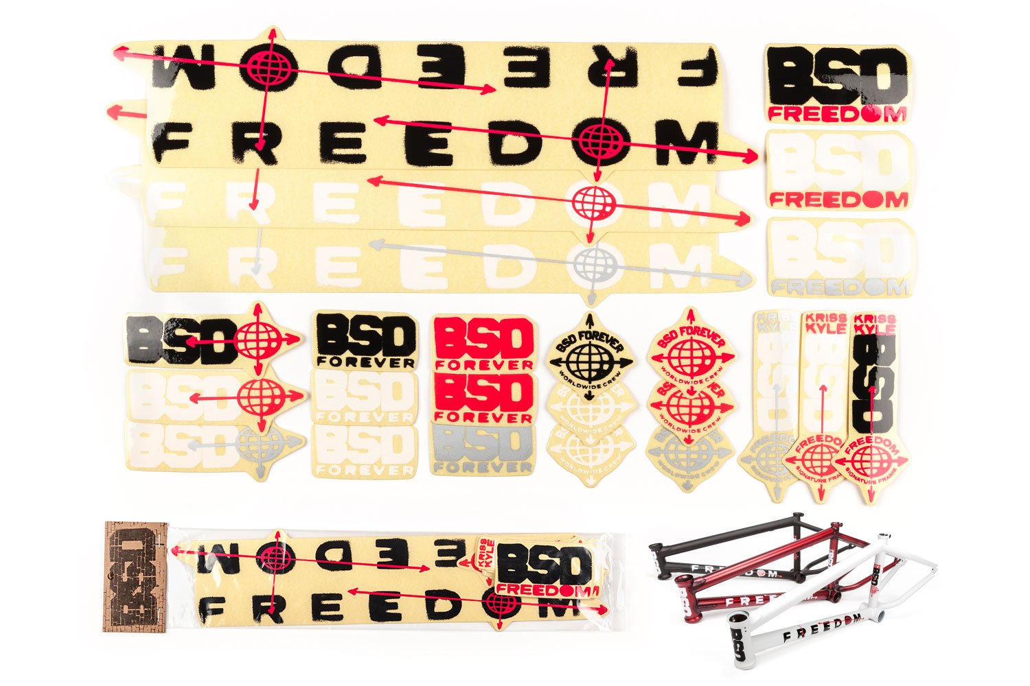 BSD BMX - Freedom Frame Sticker Pack - Kriss Kyle signature – BSD Euro ...
